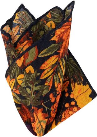 Ascot Herren Einstecktuch orange geblümt
