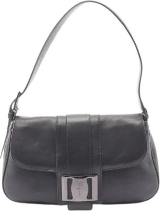 Ferragamo Sac port&eacute; &eacute;paule Pre-owned - Femme - Pre-owned - Noir - Taille: ONE Size
