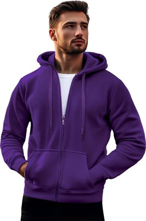 OZONEE Herren Hoodie Sweatjacke Kapuzenpullover Sweatshirt Farbvarianten Kapuzenjacke Kapuzenpulli mit Rei&szlig;verschluss Langarm Sport Style Casual Fitness Trai