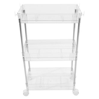 Cabilock Mobiler Aufbewahrungswagen Schmal mit Stabiler Utility Cart f&uuml;r Badezimmer K&uuml;che B&uuml;ro Platzsparender Mehrzweck Trolley f&uuml;r Enge R&auml;ume