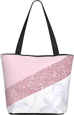 AOOEDM Sac shopping pour femme &agrave; paillettes roses et dor&eacute;es 33 x 28 x 17 cm. Le cadeau parfait pour la Saint-Valentin. Cest de la Saint-Valentin pour maman, 