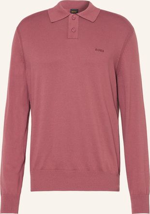HUGO BOSS Strick-Poloshirt Asac rot