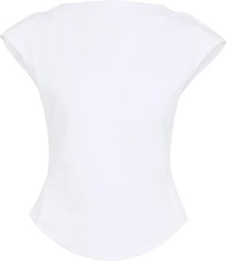 Alaia Femme, Tops, Blanc, Taille: 36 FR Cap T-Shirt