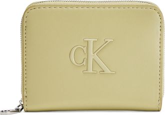 Calvin Klein Damen Raised CK Medium Zip Around LV04F1026G Geldb&ouml;rsen, Braun (Mint Tea), One Size, Braun (Mint Tea), Einheitsgr&ouml;&szlig;e