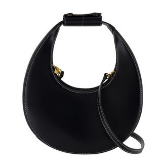 Staud Crescent Moon Calfskin Leather Mini Bag - Black