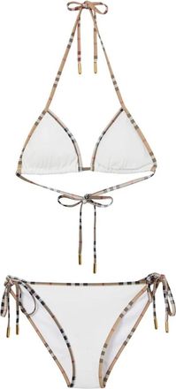 Burberry Femme, Maillots de bain, Blanc, Taille: 36 FR Vintage Check Bikini