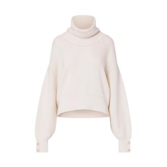 Liu Jo Rollkragenpullover aus reiner Wolle - - Knitwear - Damen - Wei&szlig; - M