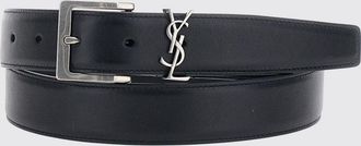 Saint Laurent Ceinture Cassandre en cuir de veau avec monogramme YSL