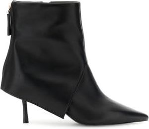 Caf&egrave;noir Bottines &Agrave; Revers En Cuir, Pour Femme, Couleur Noir, Taille 41