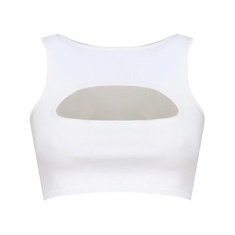 Dsquared2 Stylisches &auml;rmelloses Top - - Tops - Damen - Wei&szlig; - L