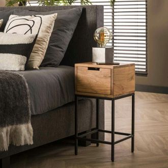 Pier Import Petite table de chevet en bois 1 tiroir MELBOURNE