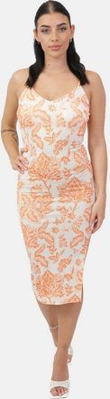 Elara Midikleid - Damen Sommerkleid mit Blumenmuster, Spaghettitr&auml;gern & Seitenschlitz
