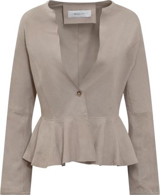 Bully Femme, Vestes, Gris, Taille: 40 FR Leather Vestes