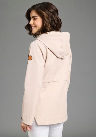 Kangaroos Outdoorjacke &Uuml;bergangsjacke gef&uuml;tterte Kapuze, Kordelzug, Klappentaschen