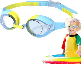 Generico Schwimmbrille f&uuml;r Kinder, Schwimmbrille f&uuml;r M&auml;dchen, rutschfeste Schwimmbrille mit UV-Schutz f&uuml;r Schwimmb&auml;der, im Freien und Reisen