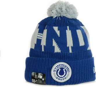 New Era NFL Pom Pom Herrenm&uuml;tze in Teamfarben - - Accessories - Herren - Blau - ONE SIZE