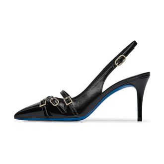 Loriblu Femme, Chaussures, Noir, Taille: 39 EU Slingback en cuir nappa noir avec brides