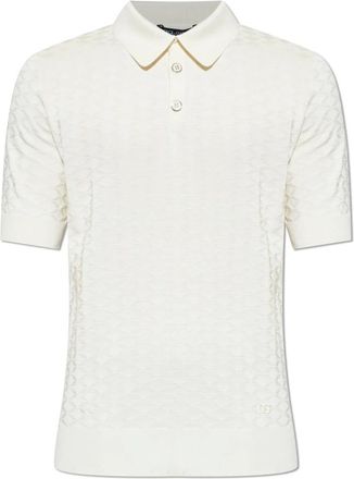 Dolce & Gabbana Homme, Tops, Beige, Taille: XL Polo en soie