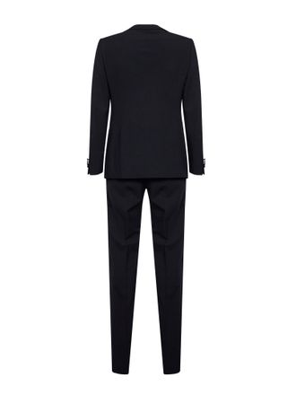 Giorgio Armani Mens Tuxedo Suit Virgin Wool Dark Navy Blue Suits