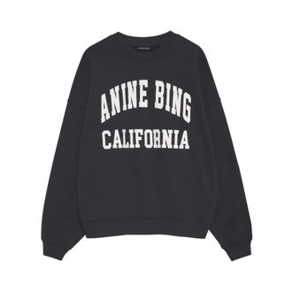Anine Bing Bio-Baumwoll-Sweatshirt - - Sweatshirts & Hoodies - Damen - Schwarzk - XS