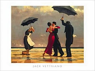 1art1 Jack Vettriano Poster Der Singende Butler Kunstdruck Bild 80x60 cm