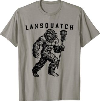 Giant Step Design Co. LaxSquatch! Vintage Sasquatch Lacrosse Player Funny Lax T-Shirt