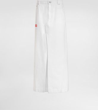 Dolce & Gabbana Langer Rock Aus Denim - Frau Denim Mehrfarbig 38