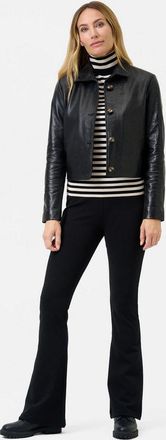 Ricano Lederjacke Juliette Lederjacke mit Stehkragen und Knopfverschluss