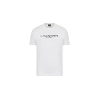 Emporio Armani Homme, Tops, Blanc, Taille: 2XL T-Shirt logo
