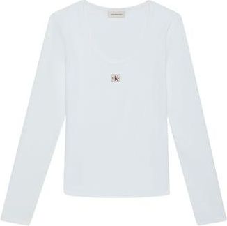 Calvin Klein Top &agrave; logo en coton m&eacute;lang&eacute;