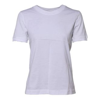 Dolce & Gabbana Wei&szlig;e Baumwoll-Rundhals-T-Shirt - - Tops - Damen - Wei&szlig; - S
