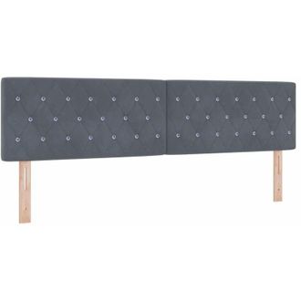 vidaXL Samt-Kopfteil mit Kopfteil Dunkelgrau 180 cm Samt vidaXL