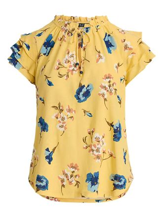 Lauren Ralph Lauren Bluse mit Blumen-Print - Gelb
