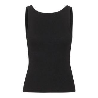 Gestuz Wendbares Schwarzes Top mit Breiten Tr&auml;gern - - Tops - Damen - Schwarzk - XS