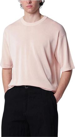 Roberto Collina Homme, Pulls, Rose, Taille: L Girocollo MC Comfy Fit
