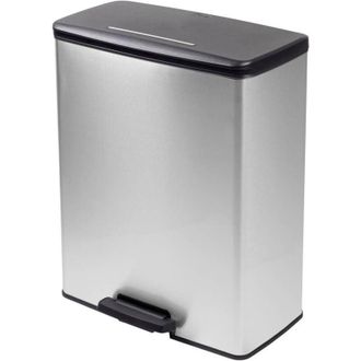Curver Curver - Deco bin slim 254610 Poubelle 65 l (l x h x p) 480 x 615 x 280 mm argent, noir 1 pc(s)