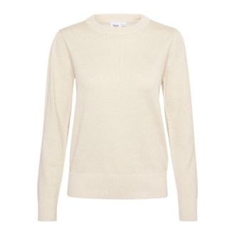 Saint Tropez Glitzer Pullover Ice - - Knitwear - Damen - Wei&szlig; - L