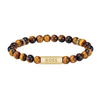 BOSS BOSS Jewelry armband f&uuml;r Herren Kollektion SPHERE STONES Mit Steinen aus Tigerauge