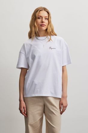 Pegador T-Shirt PEGADOR LEFKARA HEAVY OVERSIZED TEE, Damen, Gr. XL, wei&szlig;, Jersey, Obermaterial: 100% Baumwolle, bedruckt, oversize normal, Rundhals, Shirts T-