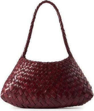 Dragon Diffusion Sac &agrave; main tiss&eacute; Rosanna en cuir