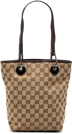 Gucci Shopper - GG Canvas Eclipse Tote - Gr. unisize - in Braun - f&uuml;r Damen