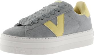 Victoria Low-Top Barcelona Ciclista Spaltleder & Plattform & Kontrast-Teile 1092175 für Damen Azul 41