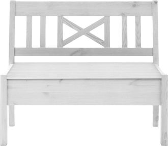 Maison Belfort home24 Sitzbank Fjord I 105cm Weiß/Kiefer Weiß