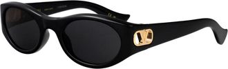 Valentino Runde Sonnenbrille - - Accessories - unisex - Schwarzk - 52 MM