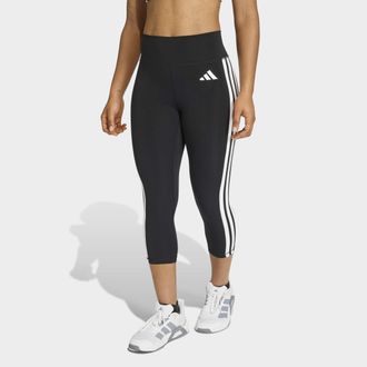 adidas Trainingstights ADIDAS PERFORMANCE OPT ES 3S 3/4 L, Damen, Gr. XXL, N-Gr, schwarz, wei&szlig;, normal, gr., Obermaterial: 85% Polyester, 15% Elasthan, 3/4-L