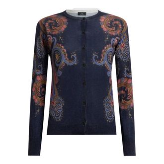 Etro Seiden-Kaschmir-Cardigan mit Paisley-Muster - - Knitwear - Damen - Mehrfarbig - M