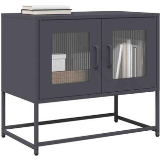 vidaXL Vidaxl - TV-Schrank Anthrazit 68x39x60,5 cm Kaltgewalzter Stahl