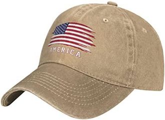 Generic Casquette Trucker Drapeau Am&eacute;ricain USA &Eacute;tats-Unis Denim Anti-Soleil Pare-Soleil Casquette Vintage Chapeau Soleil pour Jogging Voyage Soir&eacute;es