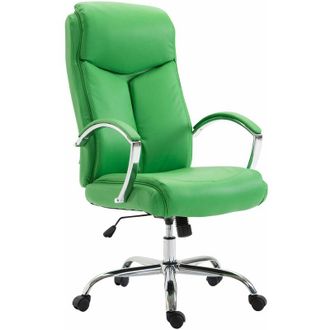 Clp Chaise de bureau &eacute;l&eacute;gante avec session ergonomique en cuir &eacute;cologique et accoudoirs diff&eacute;rentes couleurs Couleur : Vert