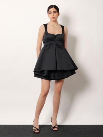 Alexander McQueen Womens Dress Taffeta Black Polyester